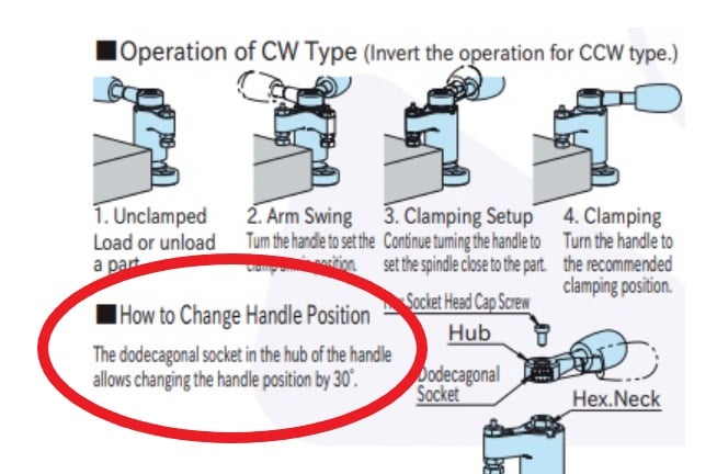 How many positions does have the handle of the Vertical Quick Clamp ...